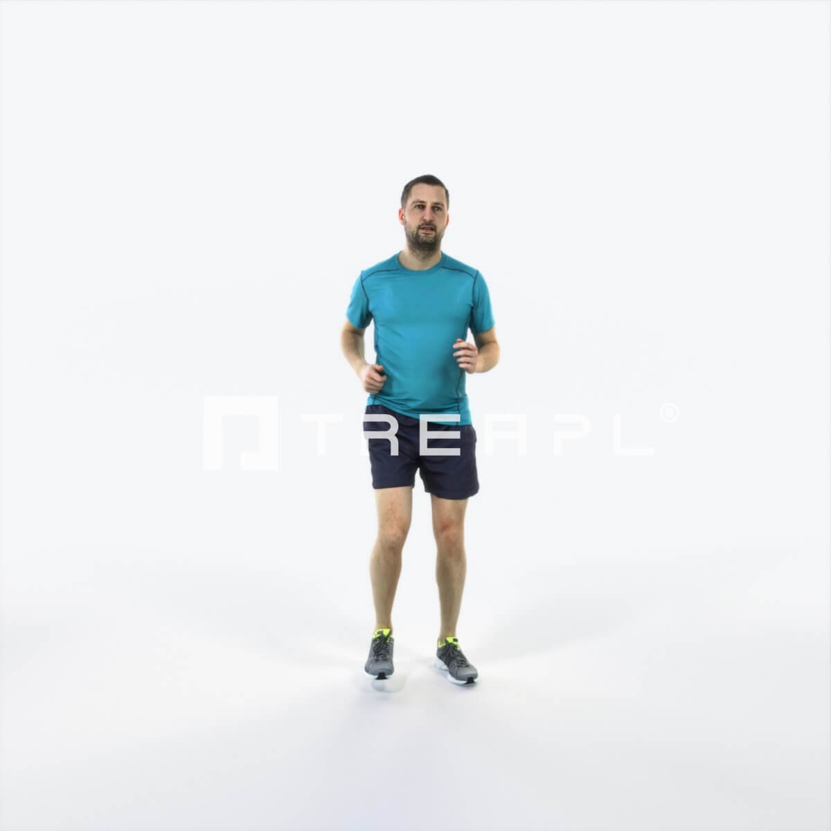 Portrait 07A Running Jogging Football Sports Man - 3D Model by Treapl