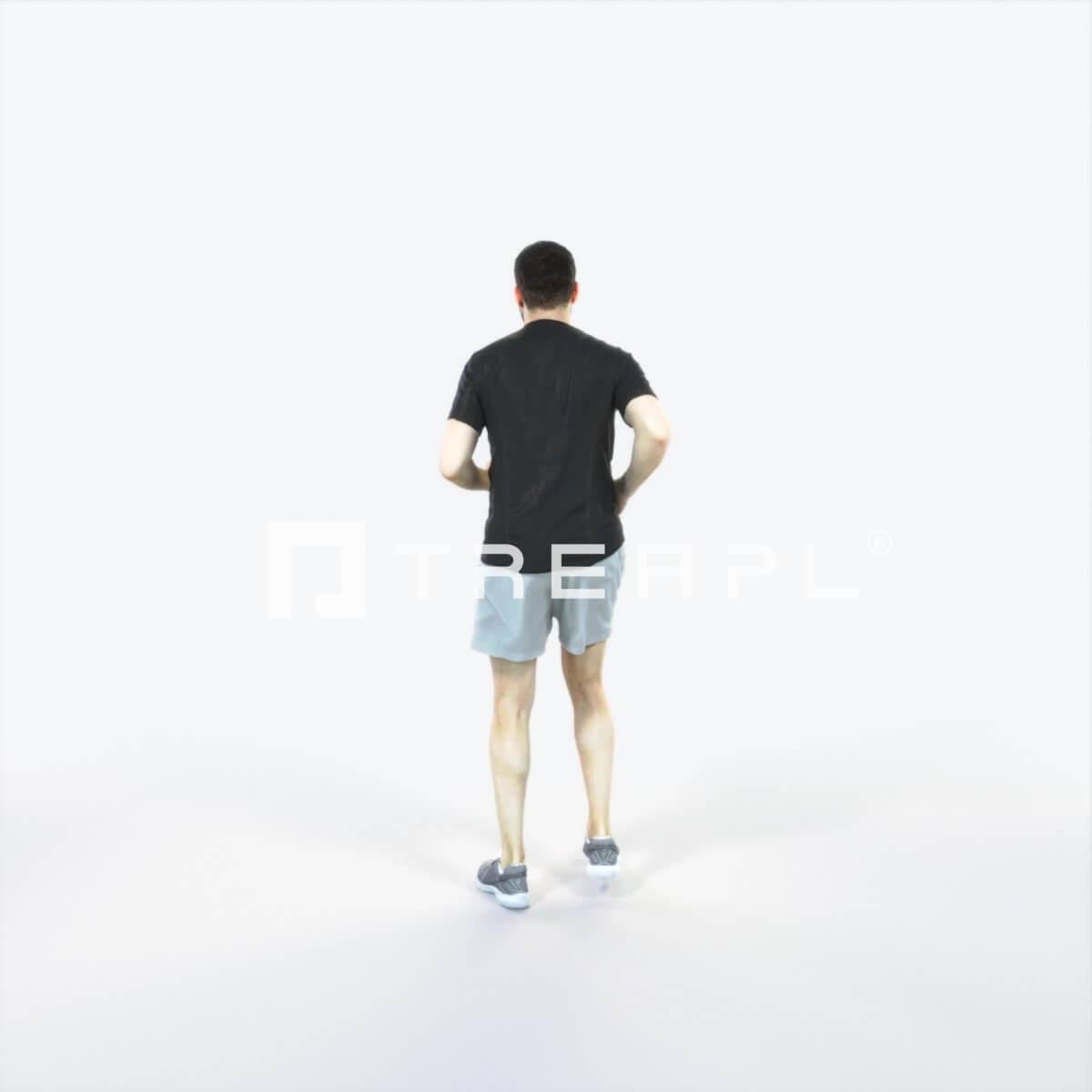 Portrait 07D Running Jogging Football Sports Man - 3D Model by Treapl