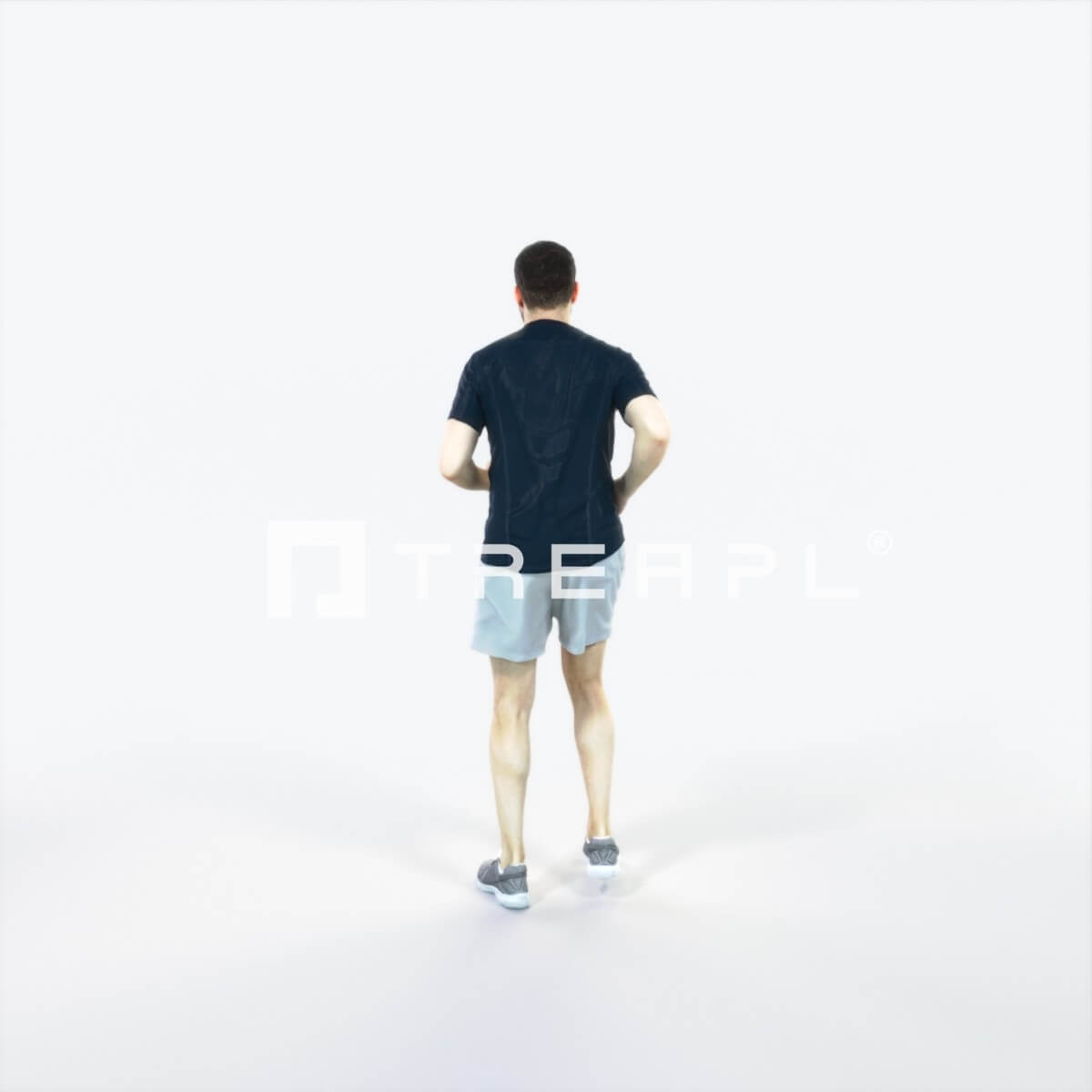 Portrait 07E Running Jogging Football Sports Man - 3D Model by Treapl