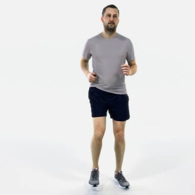 Portrait 07J Running Jogging Football Sports Man - 3D Model by Treapl