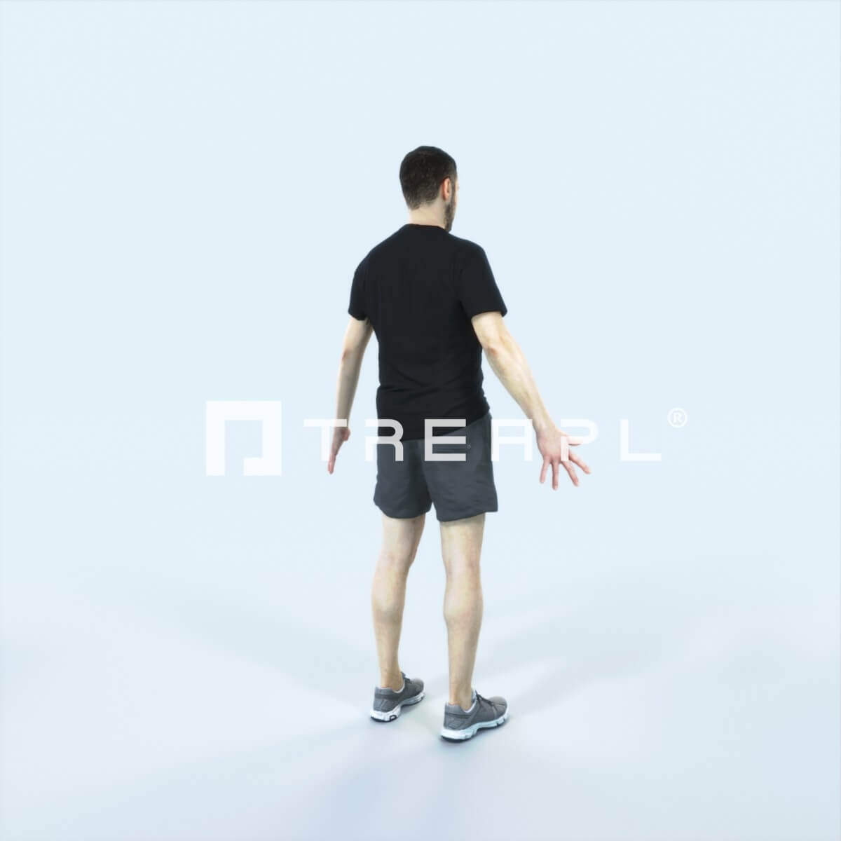 Portrait 09C Animated Rigged Sports Man - 3D Model by Treapl