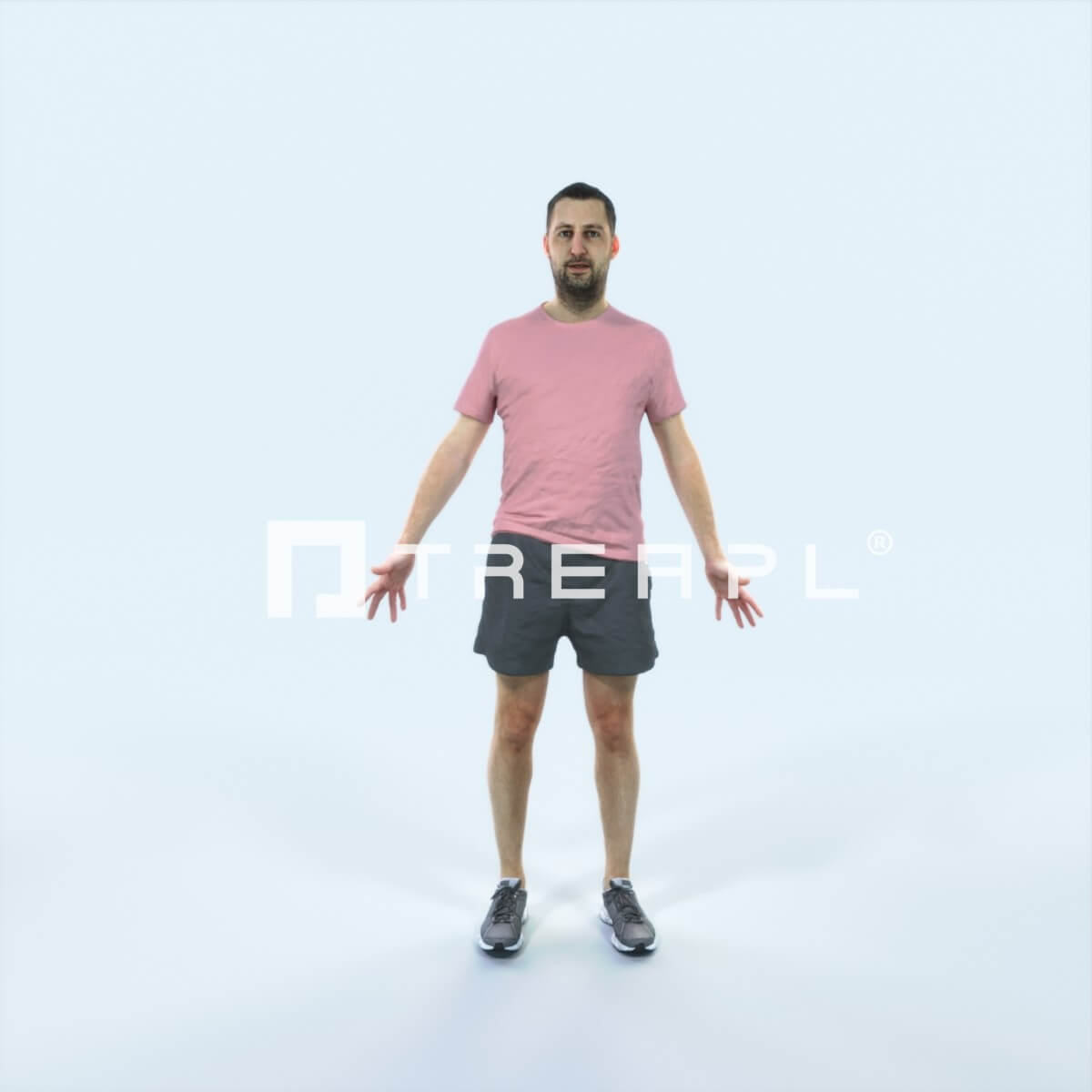 Portrait 09G Animated Rigged Sports Man - 3D Model by Treapl