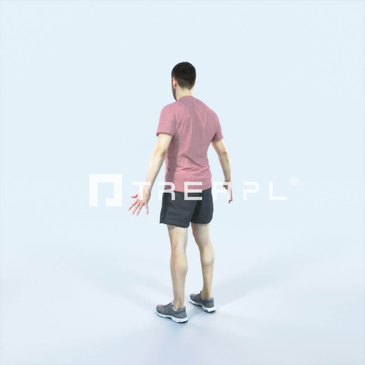 Portrait 09G Animated Rigged Sports Man - 3D Model by Treapl