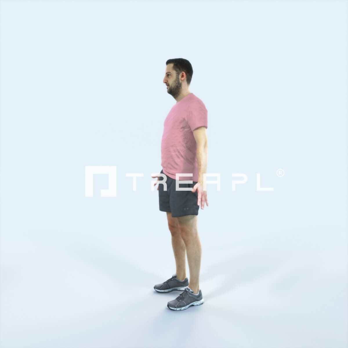 Portrait 09G Animated Rigged Sports Man - 3D Model by Treapl