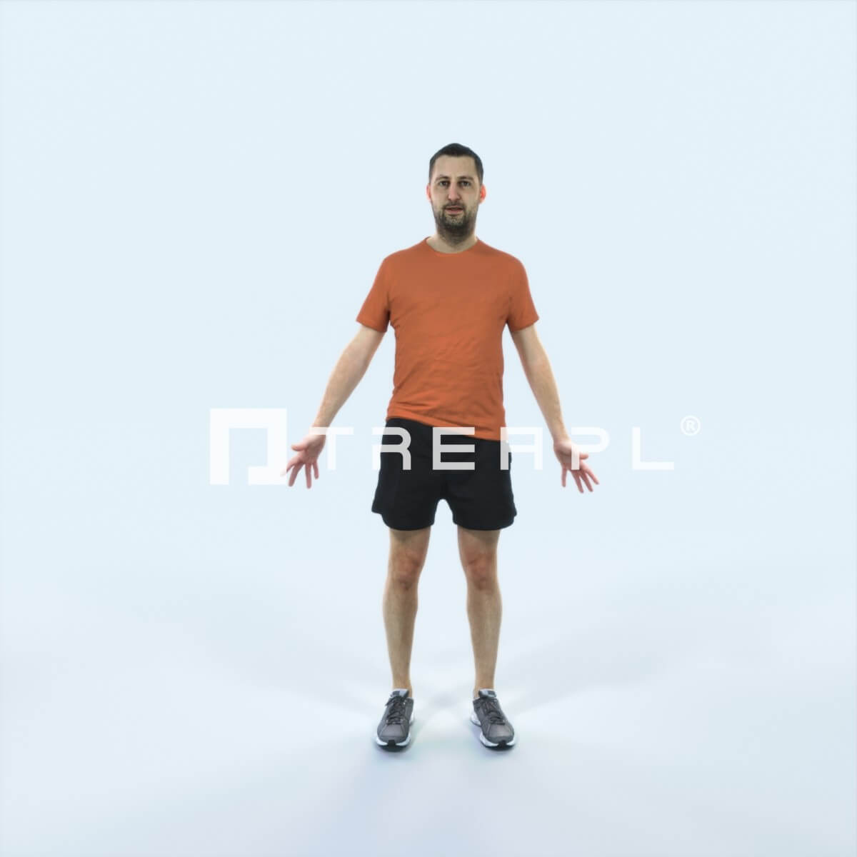 Portrait 09J Animated Rigged Sports Man - 3D Model by Treapl