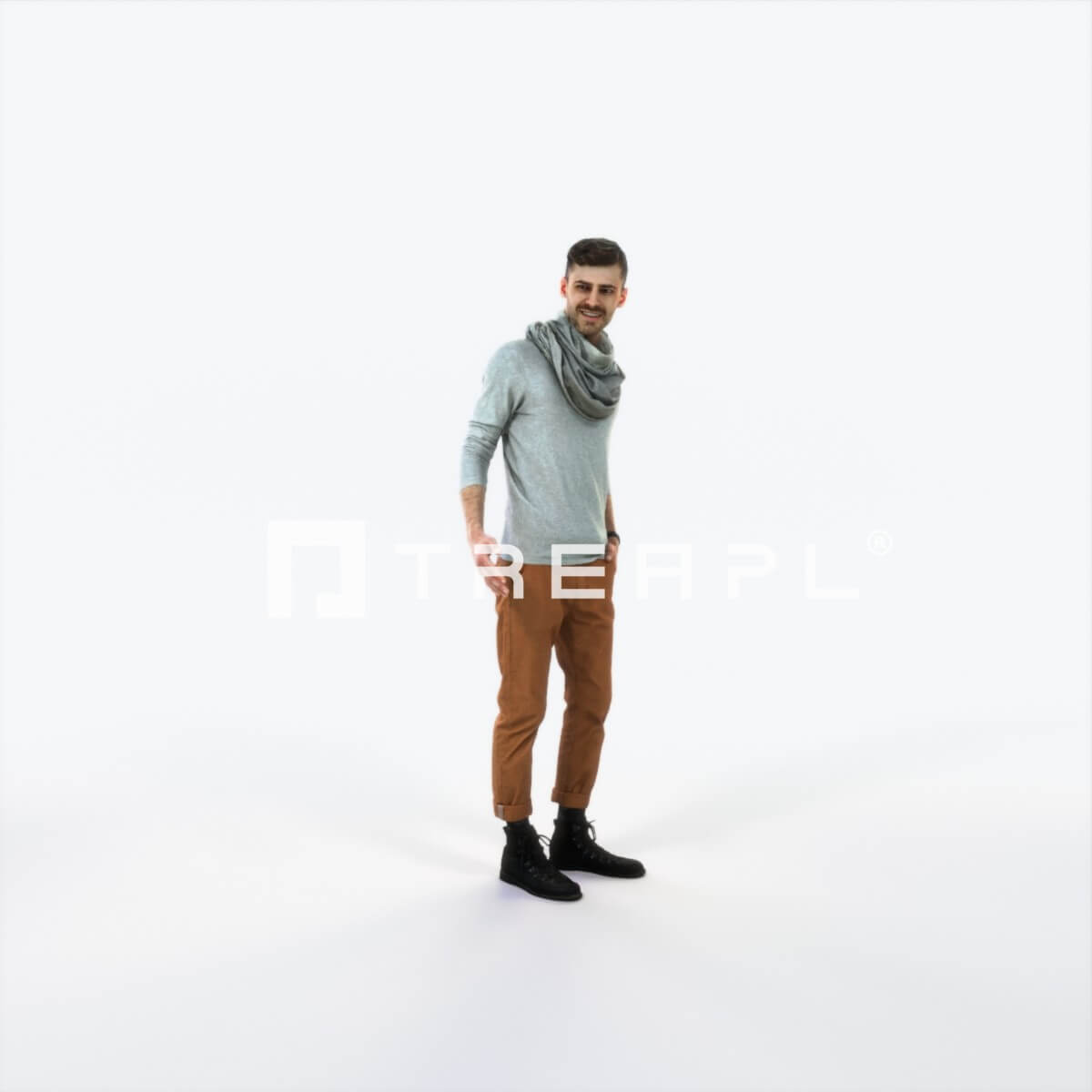 Posture 03A Couple Casual Man - 3D Model by Treapl