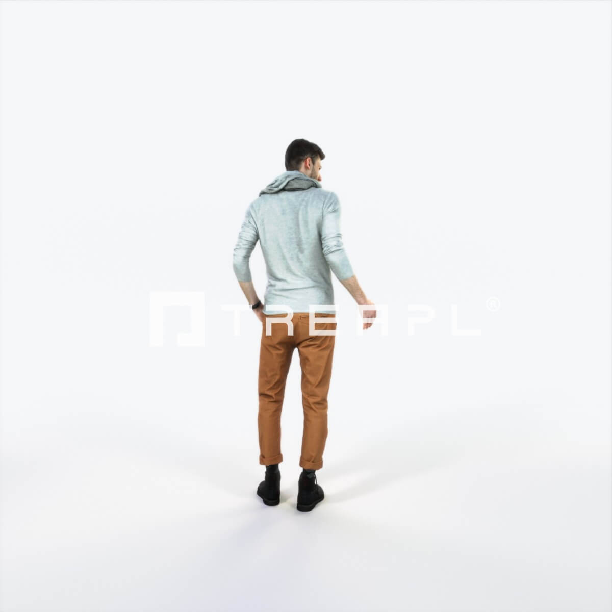 Posture 03A Couple Casual Man - 3D Model by Treapl