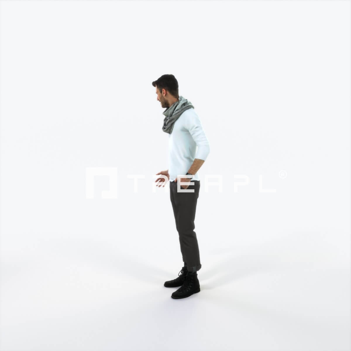 Posture 03C Couple Casual Man - 3D Model by Treapl