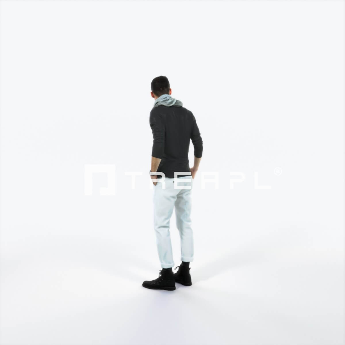 Posture 03D Couple Casual Man - 3D Model by Treapl