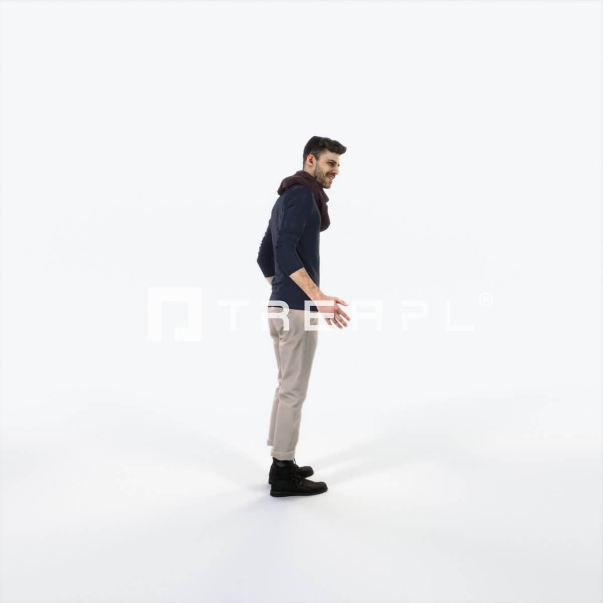 Posture 03G Couple Casual Man - 3D Model by Treapl