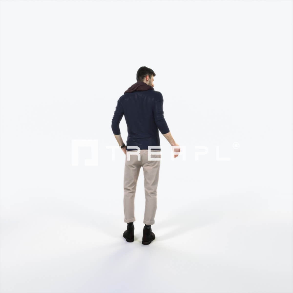 Posture 03G Couple Casual Man - 3D Model by Treapl