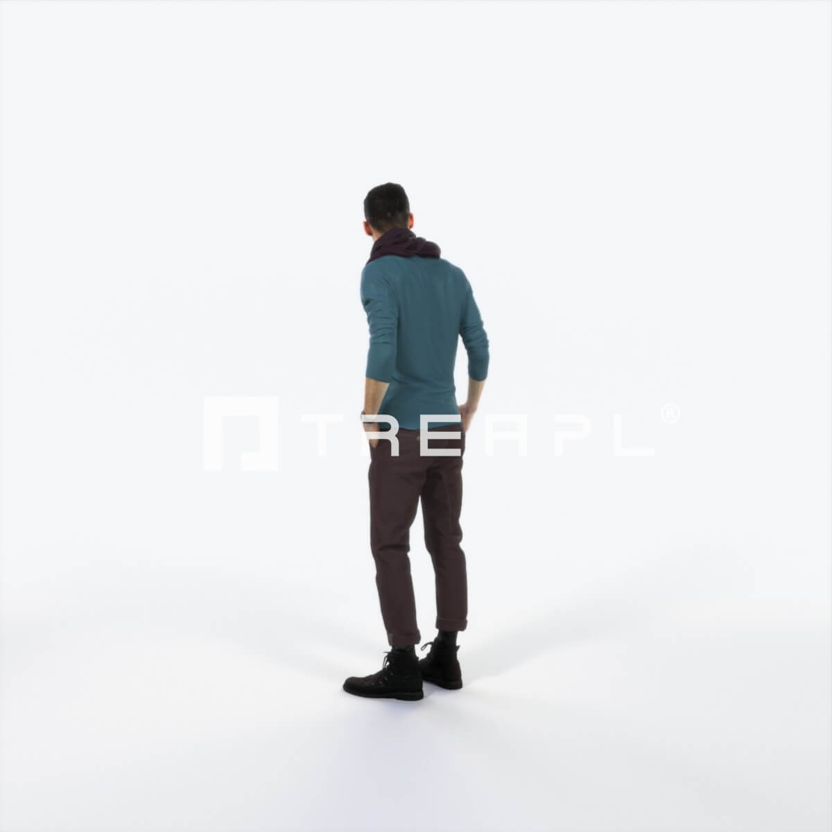 Posture 03H Couple Casual Man - 3D Model by Treapl