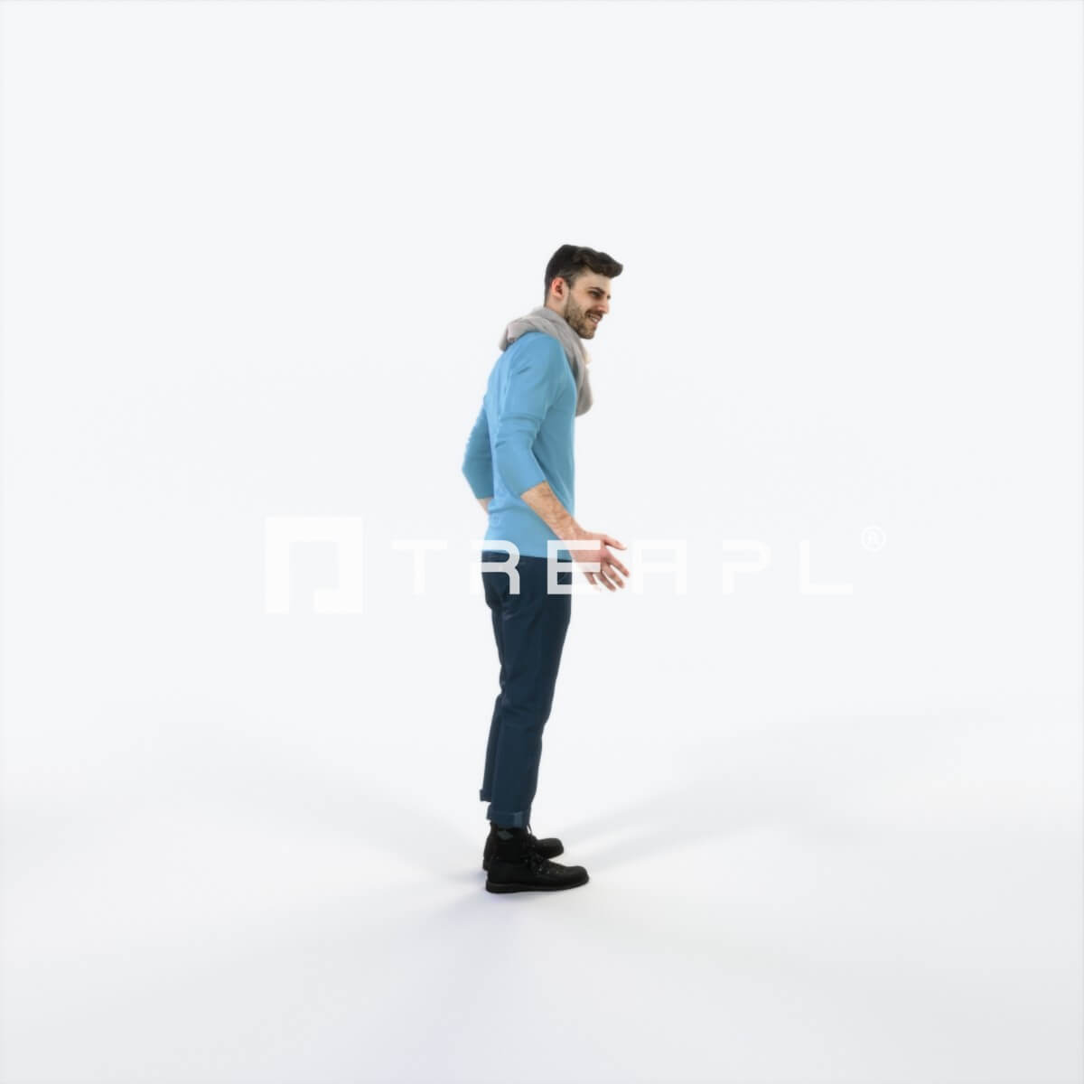 Posture 03I Couple Casual Man - 3D Model by Treapl