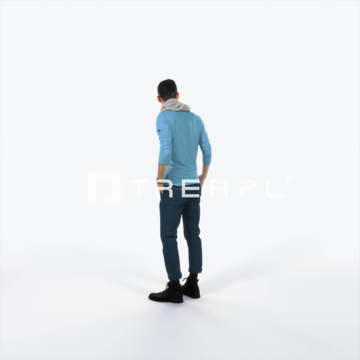 Posture 03I Couple Casual Man - 3D Model by Treapl