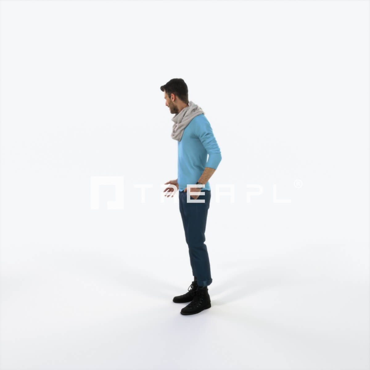 Posture 03I Couple Casual Man - 3D Model by Treapl