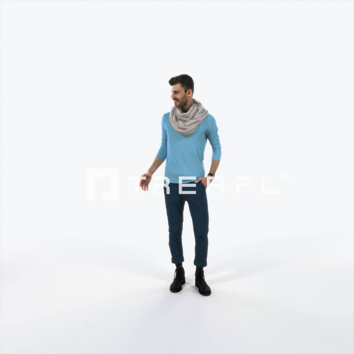 Posture 03I Couple Casual Man - 3D Model by Treapl