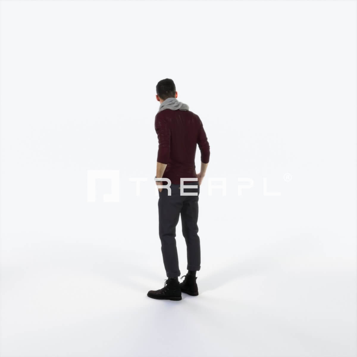 Posture 03L Couple Casual Man - 3D Model by Treapl