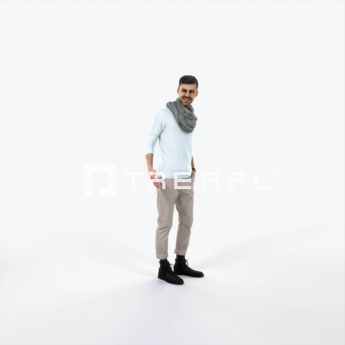 Posture 03M Couple Casual Man - 3D Model by Treapl
