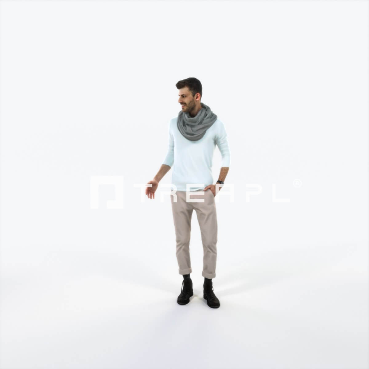 Posture 03M Couple Casual Man - 3D Model by Treapl