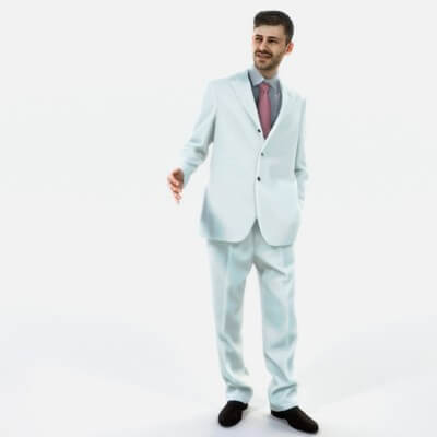 Posture 05C Explaining Couple Elegant Man - 3D Model by Treapl