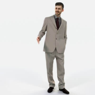 Posture 05D Explaining Couple Elegant Man - 3D Model by Treapl