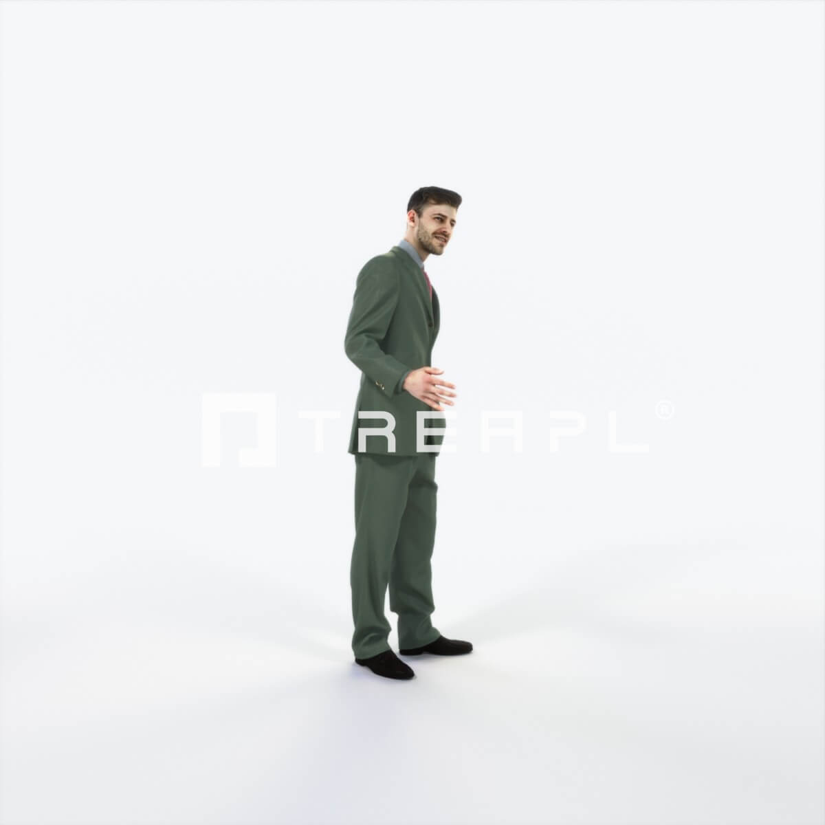 Posture 05E Explaining Couple Elegant Man - 3D Model by Treapl