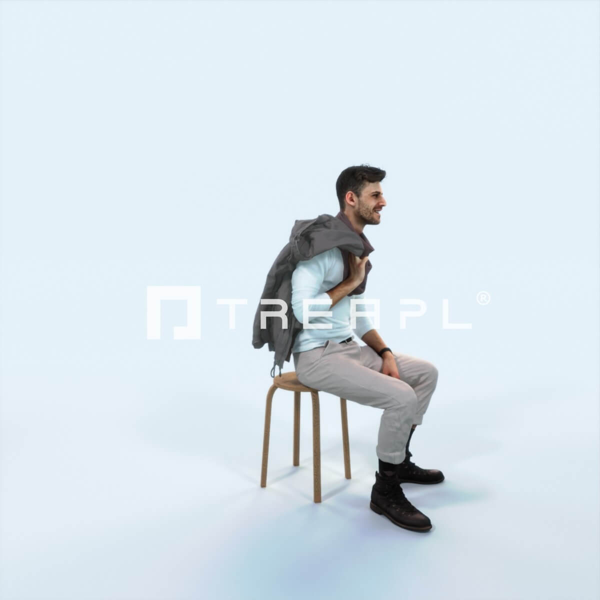 Posture 10M Listening listening Sitting Casual Man (8k Textures) - 3D ...