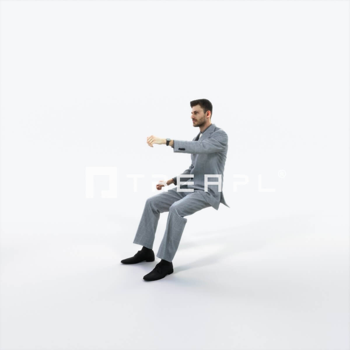 Posture 20A Driver Driving Driver Driving Sitting Elegant Man - 3D ...