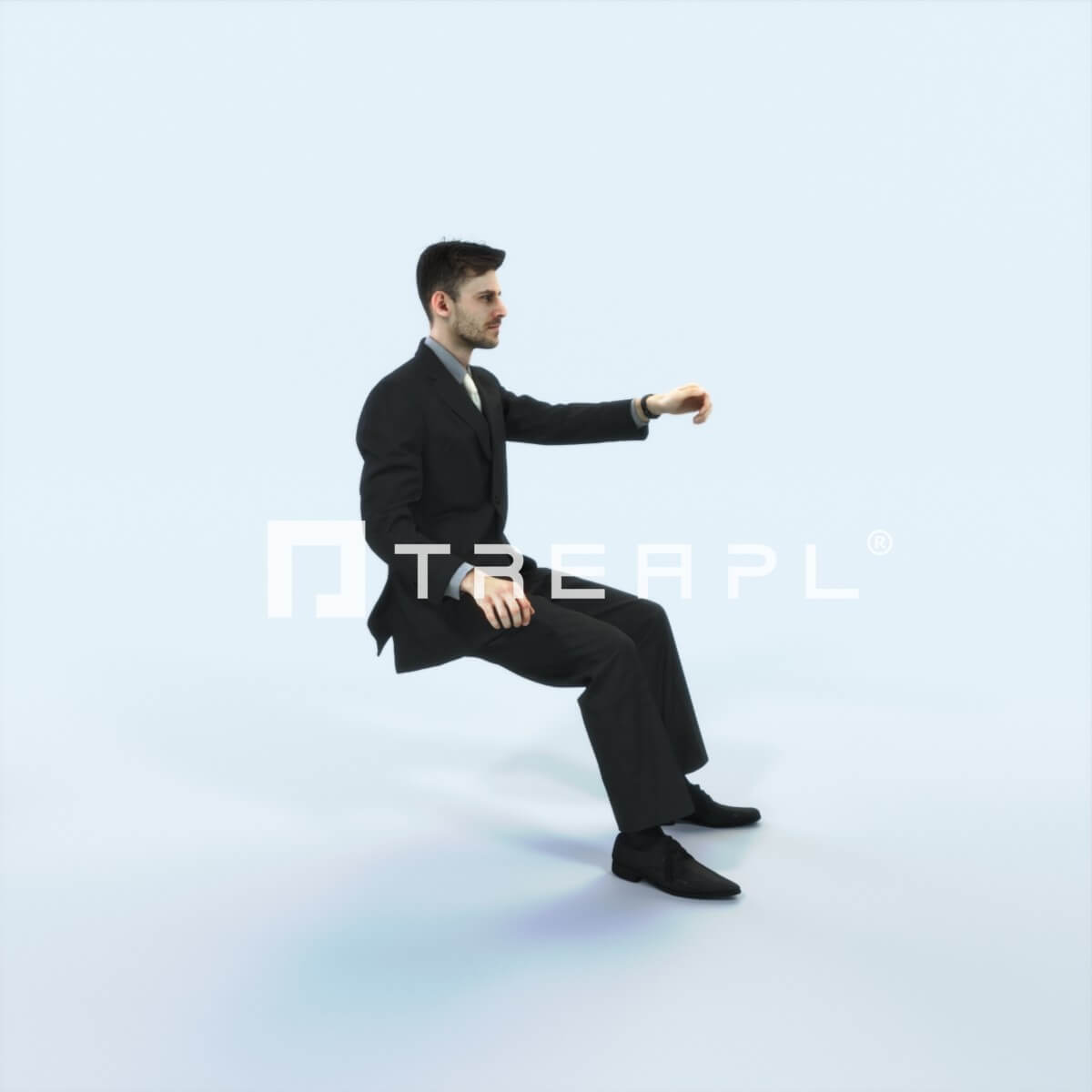 Posture 20B Driver Driving Driver Driving Sitting Elegant Man (8k ...