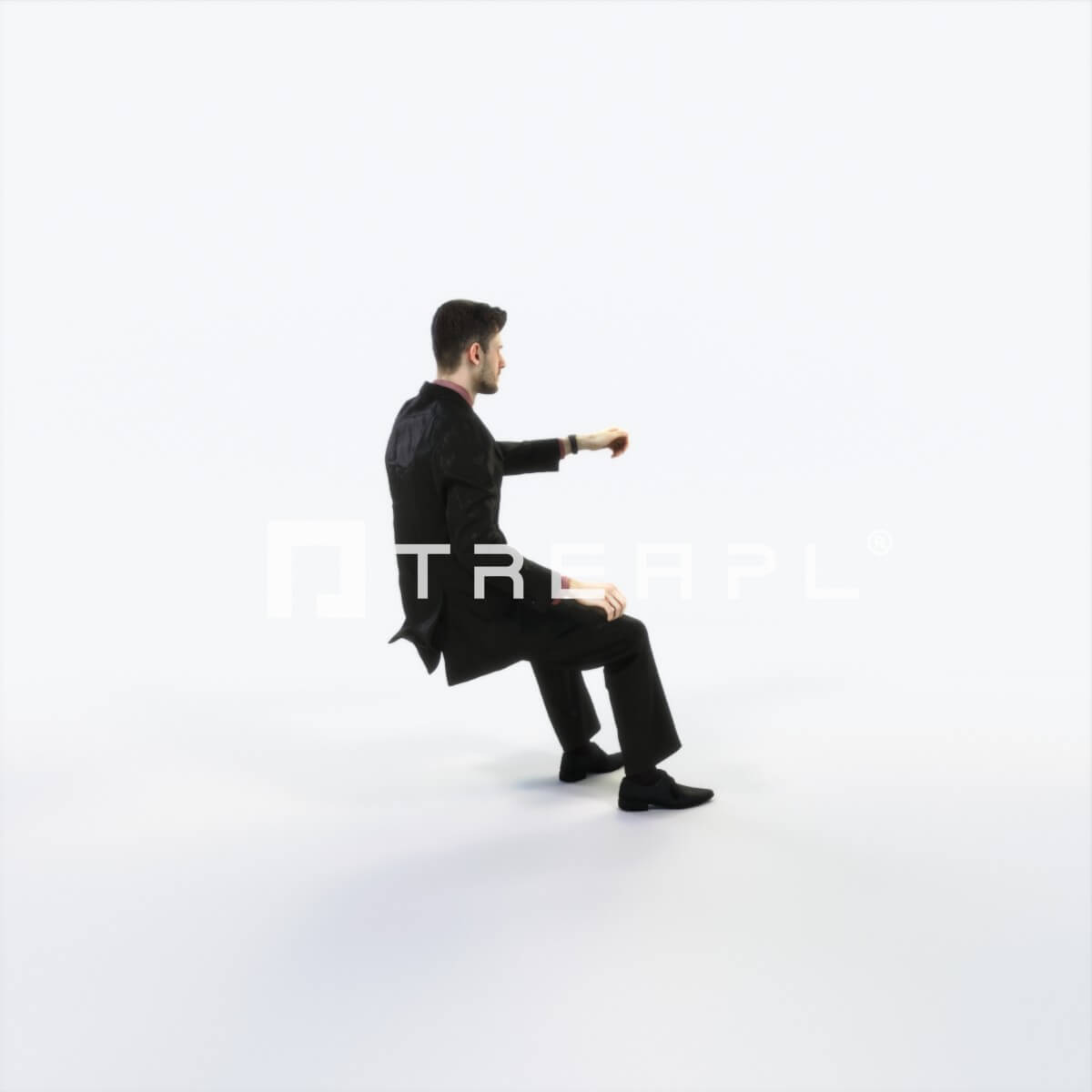 Posture 20C Driver Driving Driver Driving Sitting Elegant Man - 3D ...