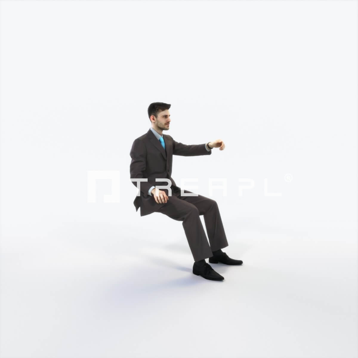 Posture 20D Driver Driving Driver Driving Sitting Elegant Man - 3D ...