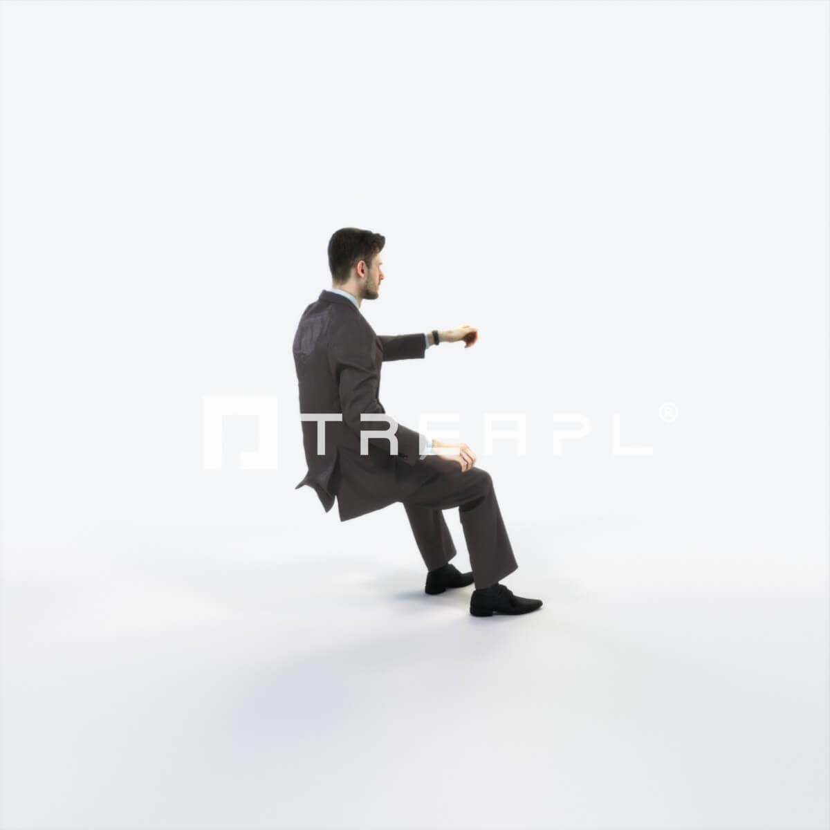 Posture 20D Driver Driving Driver Driving Sitting Elegant Man - 3D ...