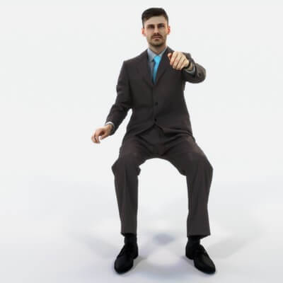 Posture 20D Driver Driving Driver Driving Sitting Elegant Man - 3D ...