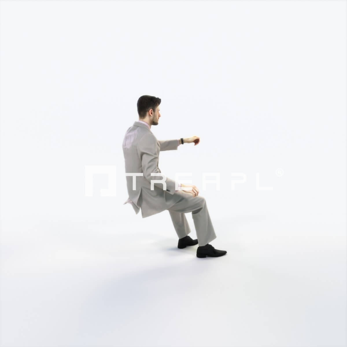 Posture 20E Driver Driving Driver Driving Sitting Elegant Man - 3D ...