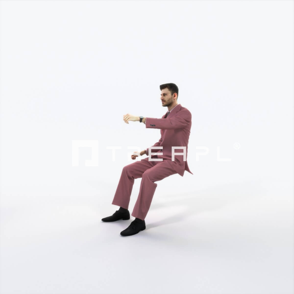 Posture 20F Driver Driving Driver Driving Sitting Elegant Man - 3D ...