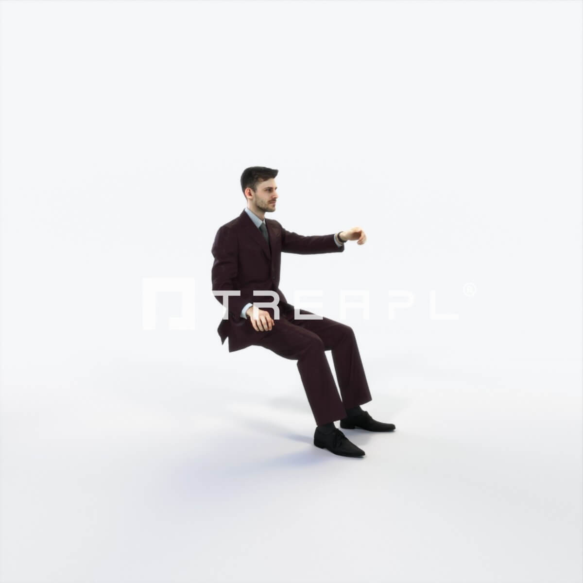 Posture 20I Driver Driving Driver Driving Sitting Elegant Man - 3D ...
