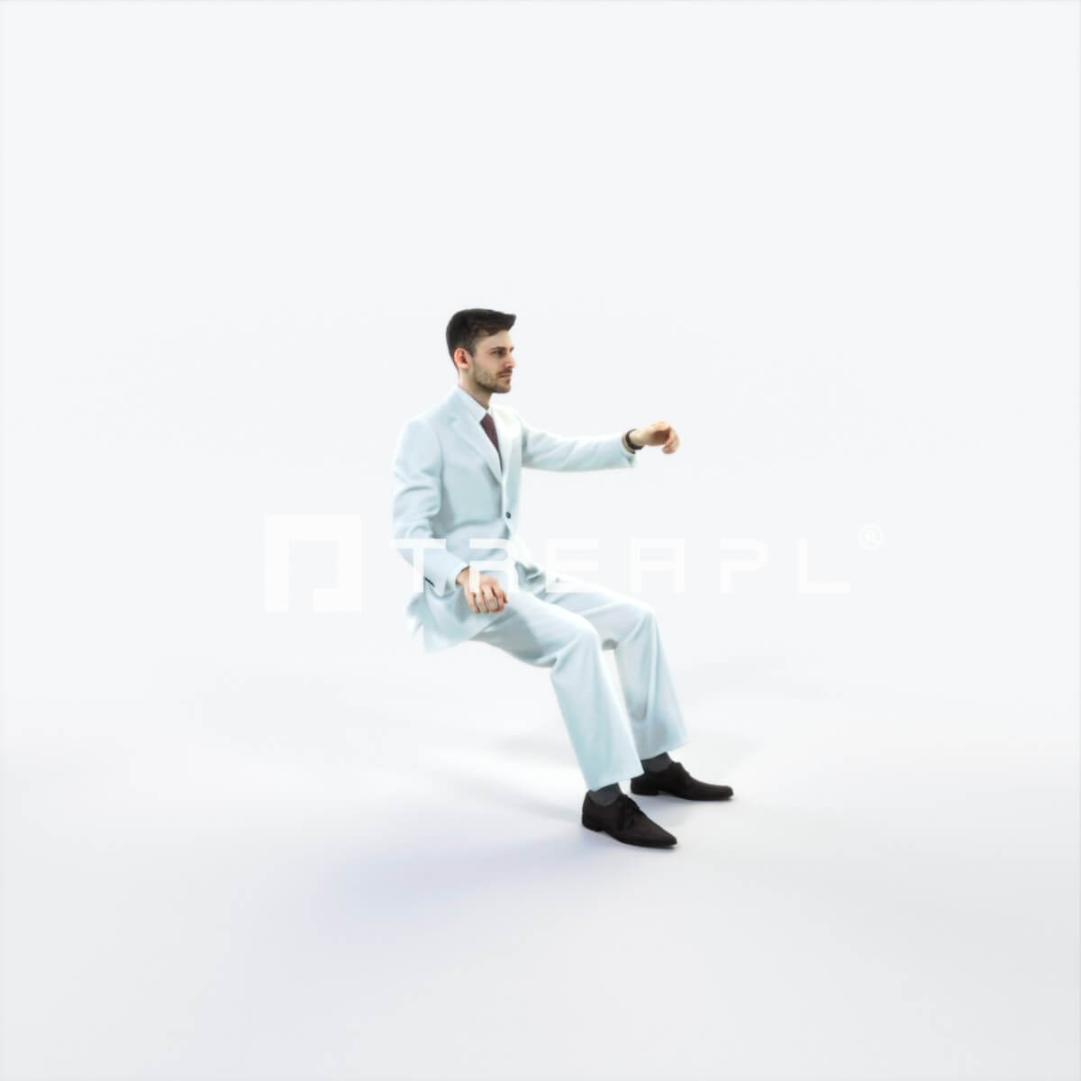 Posture 20M Driver Driving Driver Driving Sitting Elegant Man - 3D ...