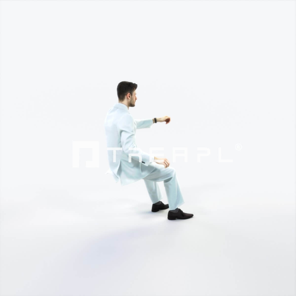 Posture 20M Driver Driving Driver Driving Sitting Elegant Man - 3D ...