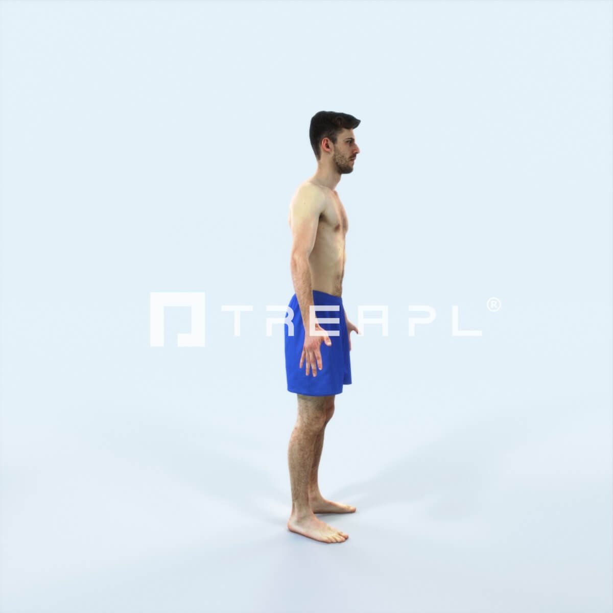 Posture A Beach Animated Rigged Sports Man - 3D Model by Treapl