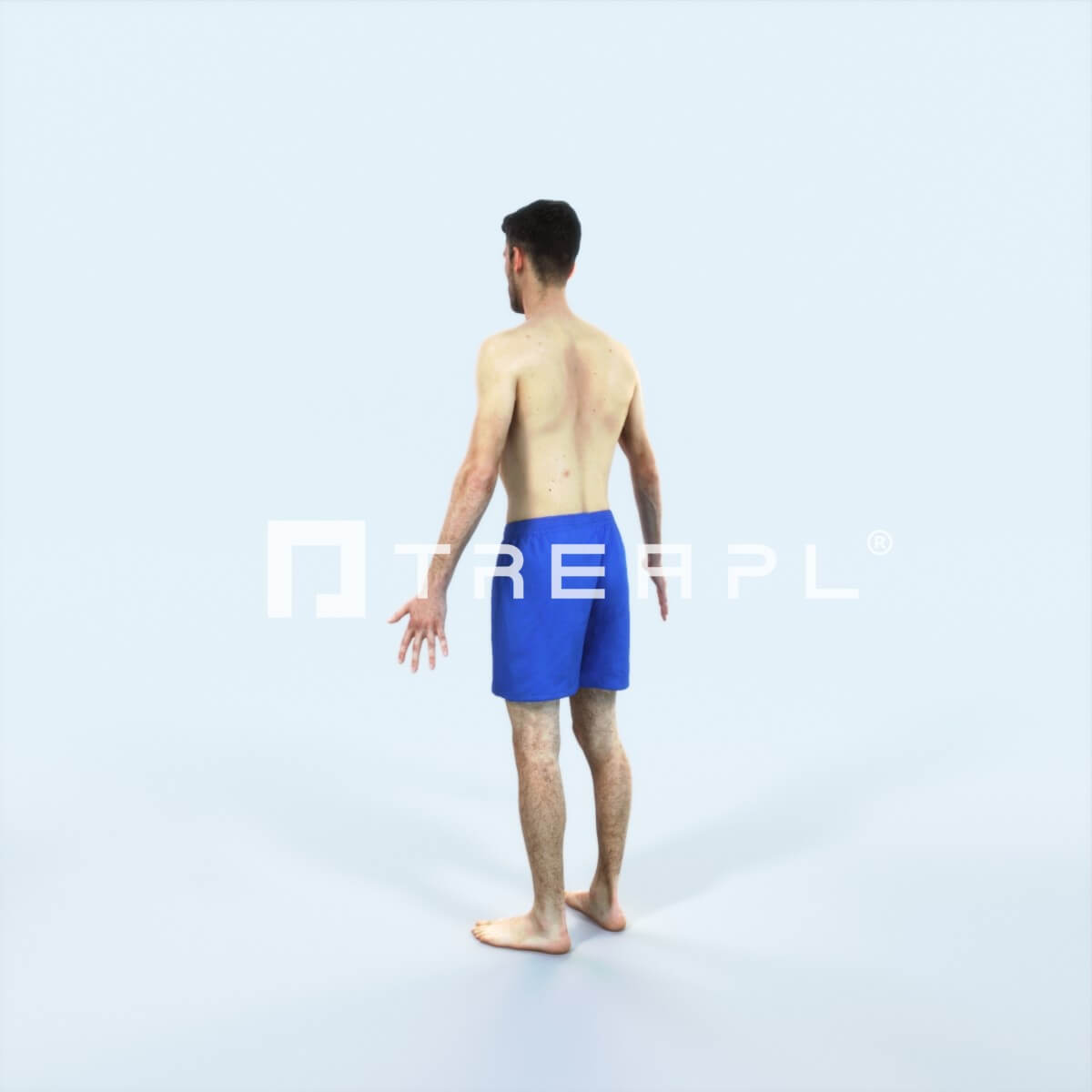 Posture A Beach Animated Rigged Sports Man - 3D Model by Treapl