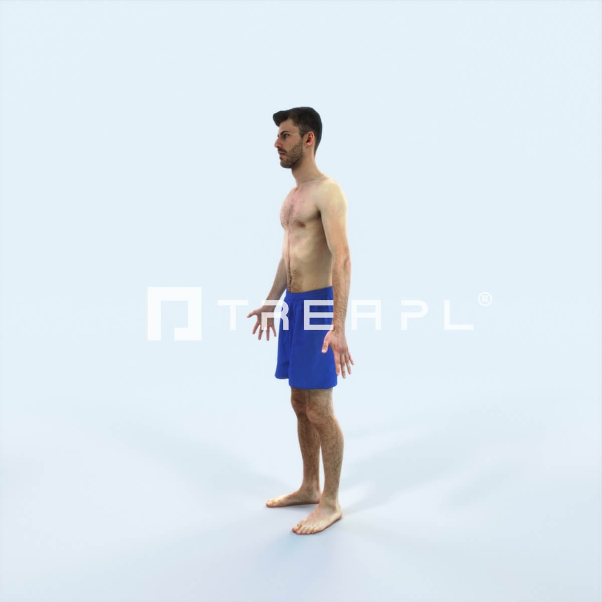 Posture A Beach Animated Rigged Sports Man - 3D Model by Treapl
