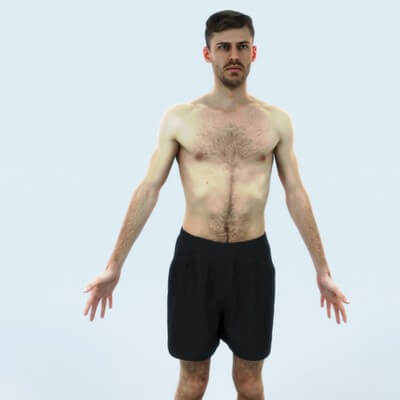 Posture B Beach Animated Rigged Sports Man - 3D Model by Treapl