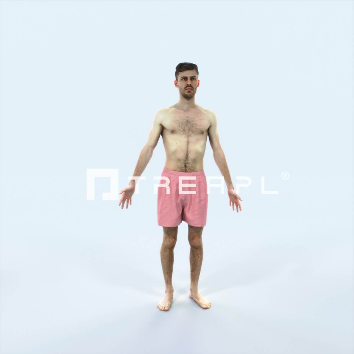 Posture H Beach Animated Rigged Sports Man - 3D Model by Treapl