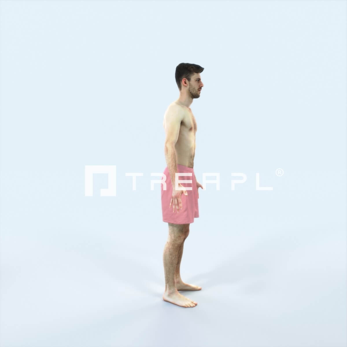 Posture H Beach Animated Rigged Sports Man - 3D Model by Treapl