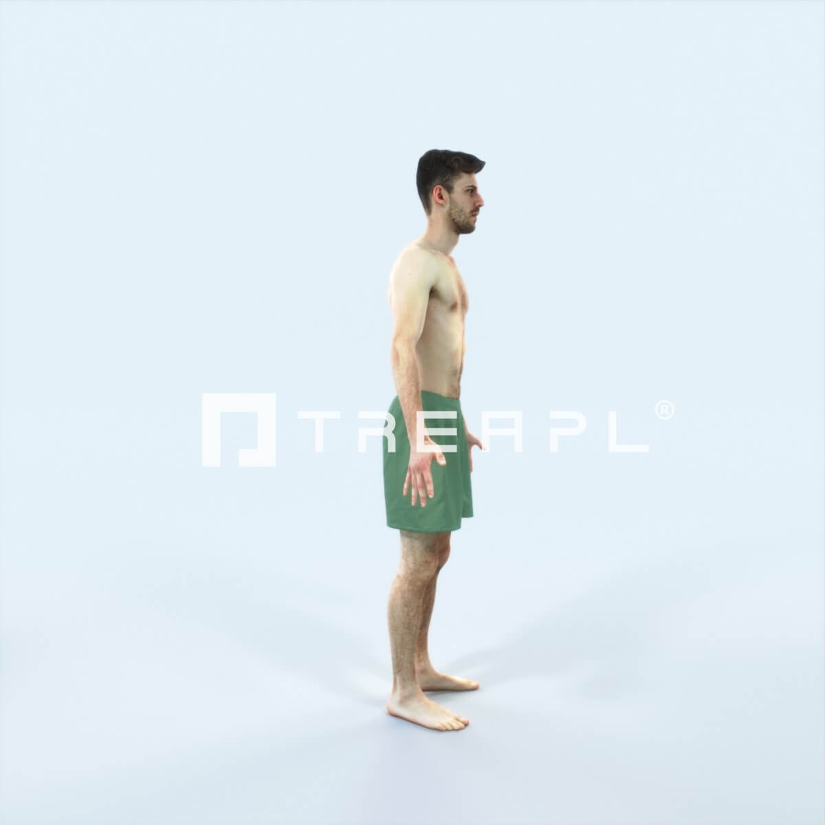 Posture I Beach Animated Rigged Sports Man - 3D Model by Treapl