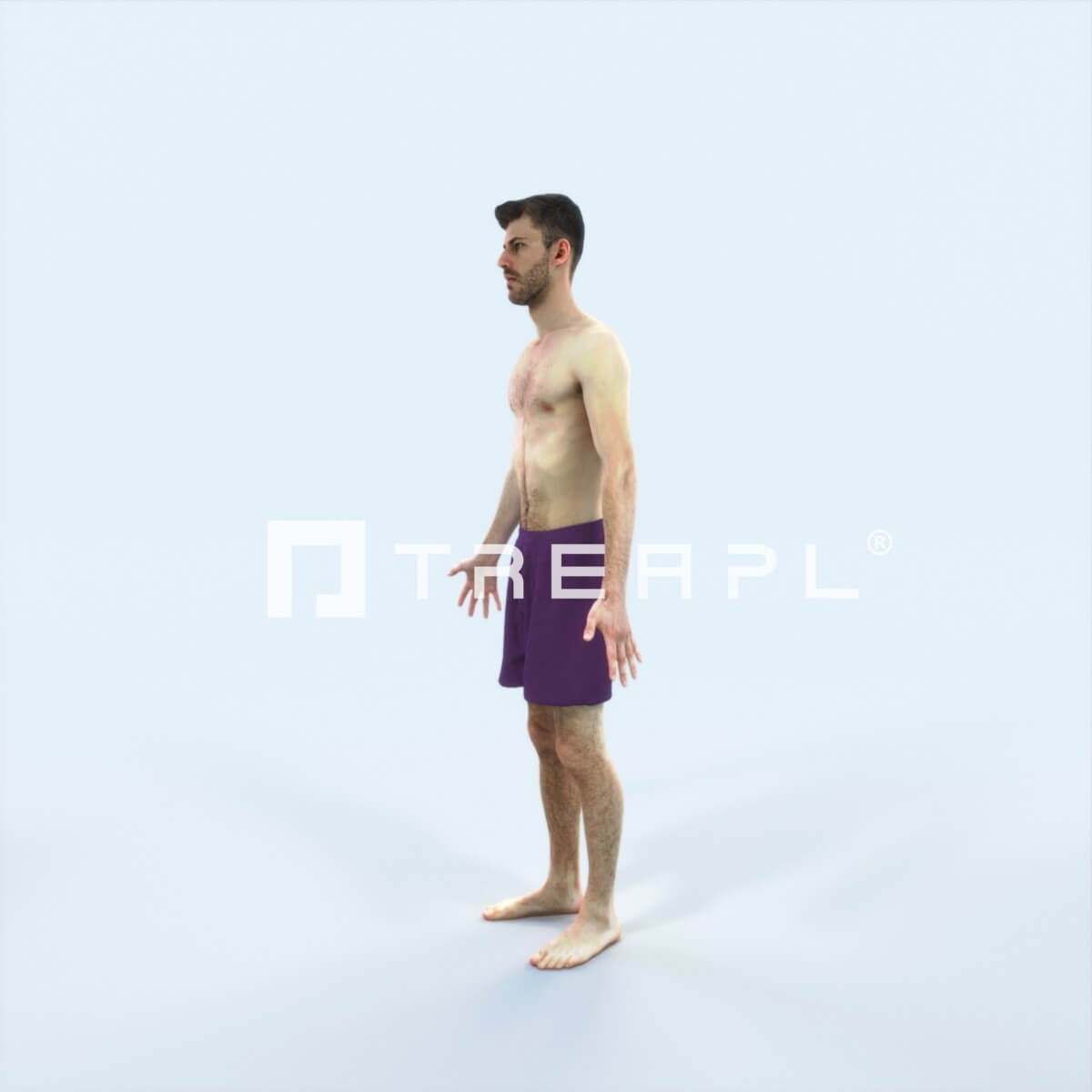 Posture J Beach Animated Rigged Sports Man - 3D Model by Treapl