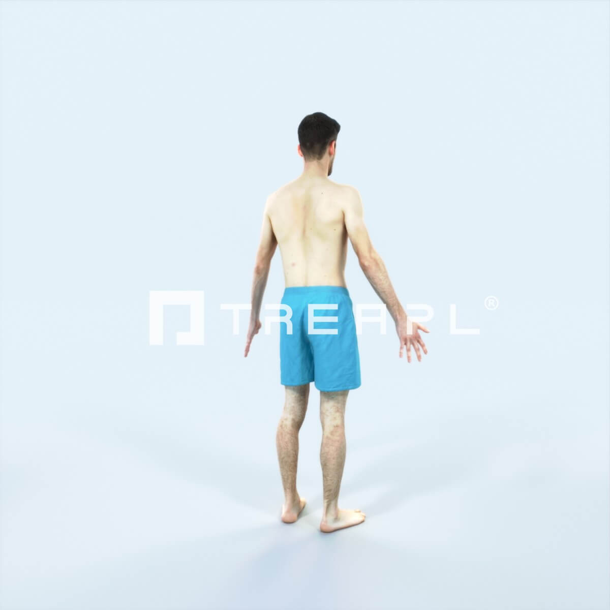 Posture K Beach Animated Rigged Sports Man - 3D Model by Treapl