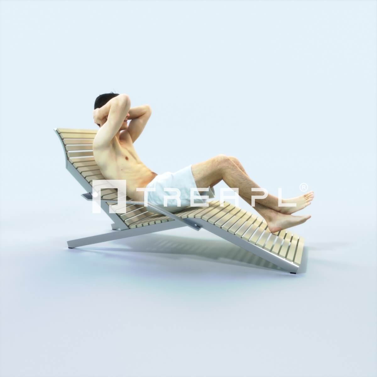 Prime 23D Beach Sitting Sports Man (8k Textures) - 3D Model by Treapl