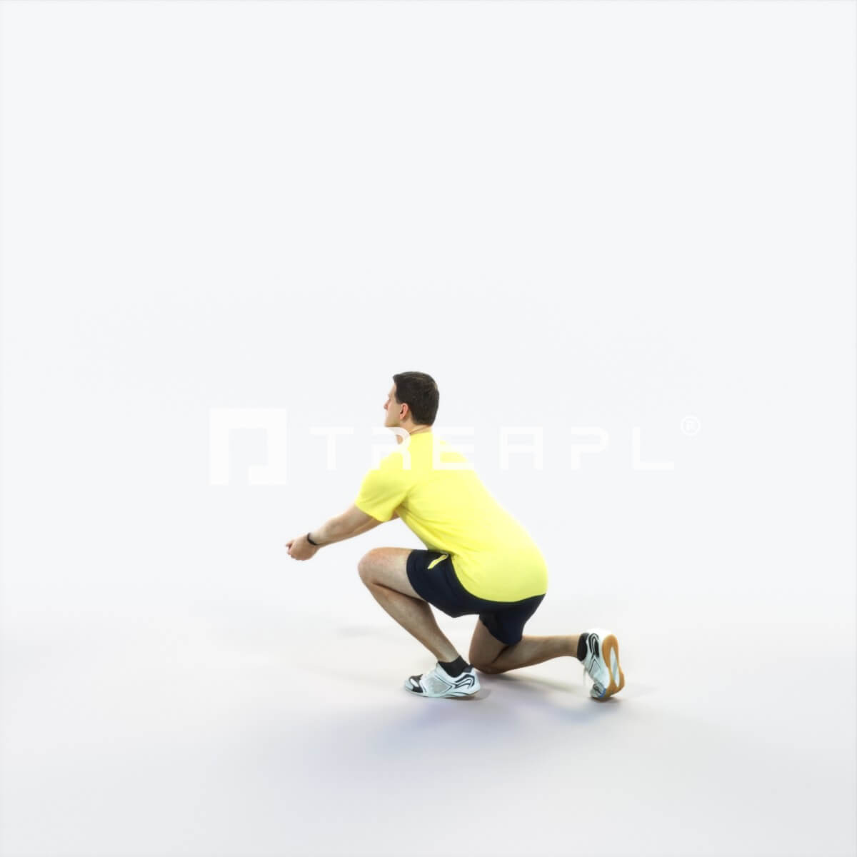 Romance 03A Volleyball Digging Sports Man - 3D Model by Treapl