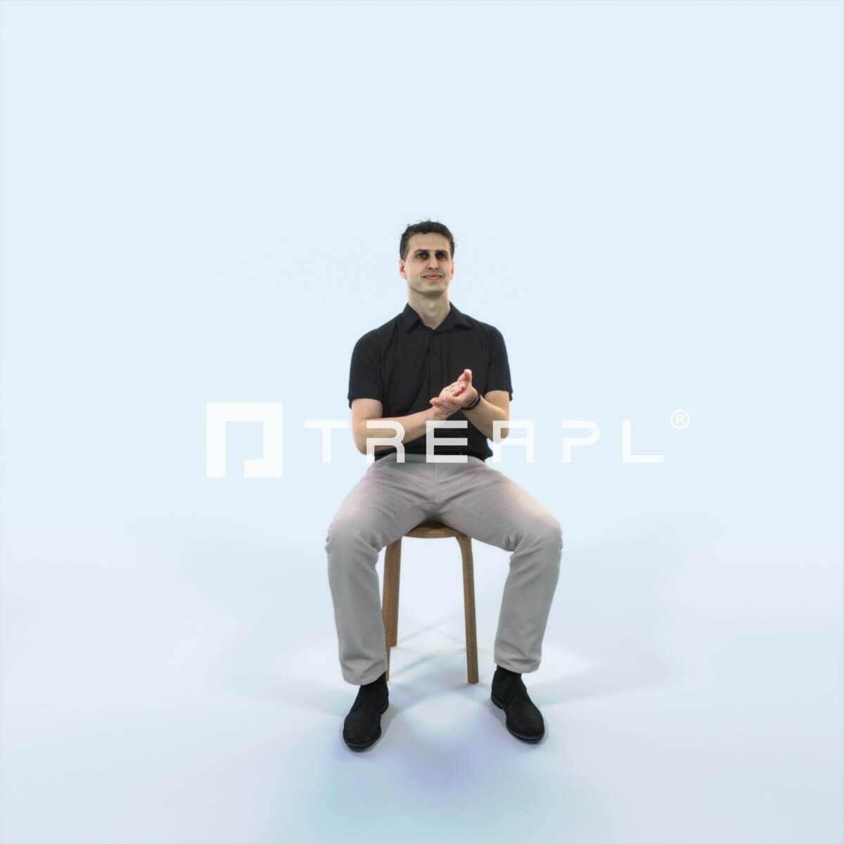 Romance 08D Clapping Clapping Sitting Casual Man (8k Textures) - 3D ...